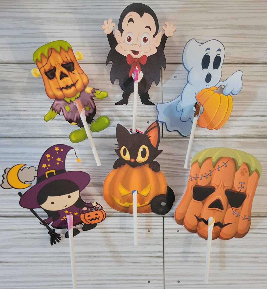 Kids Halloween Lollipop Party Favors, Halloween Lollipops - Etsy
