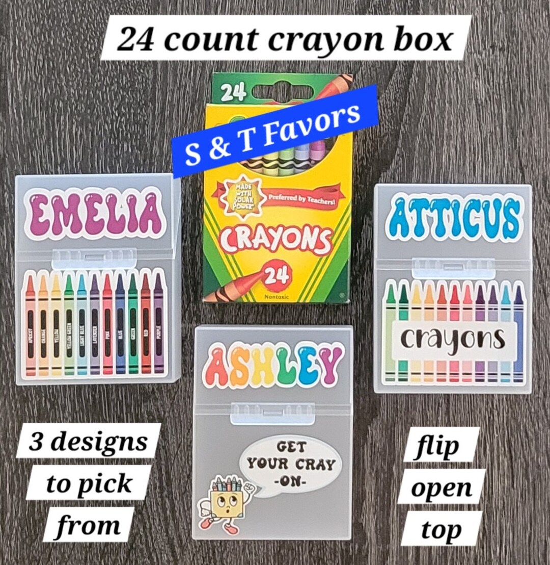 Personalized 24 Count Crayon Box, Crayon Box, Back to School Gift ...