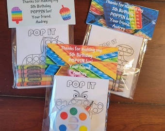 Kids Crayons or Painting Party Favor Bags. 1 Bag 1 Child Includes 8-4x6 ...