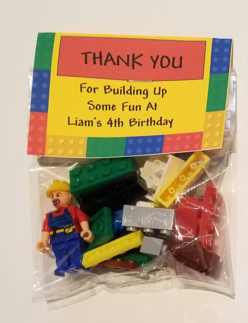 Building Blocks and Character Party Favor Bags Building Block - Etsy