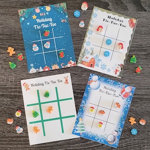 Christmas Tic Tac Toe Favors, Kids Stocking Stuffer, Non-candy Stocking ...