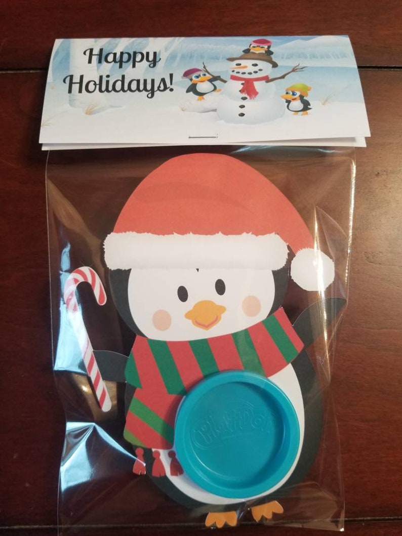 Play-doh Christmas Card Holders Kids Stocking Stuffer - Etsy