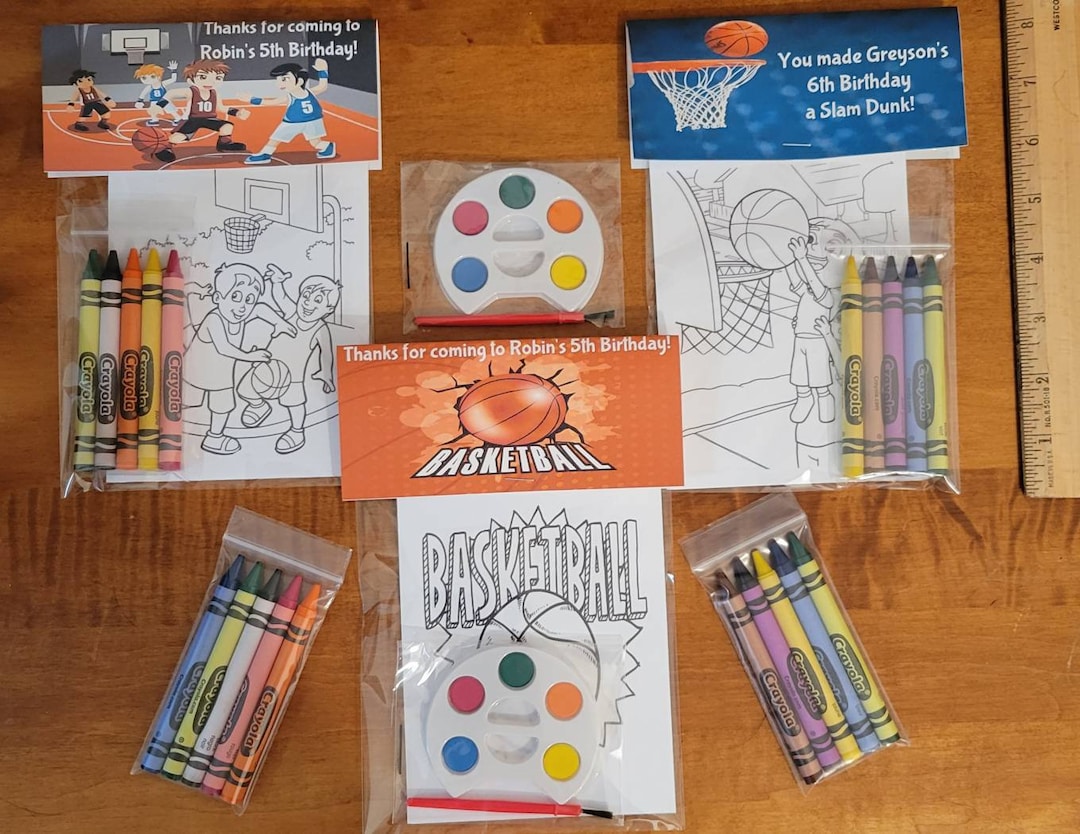 Basketball Theme Party Favor Bags. 1 Bag 1 Child Includes 8-4x6 Cards ...
