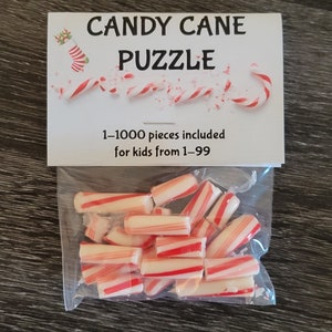 Candy Cane Puzzle, Candy Cane Stocking Stuffer, Christmas Stocking ...