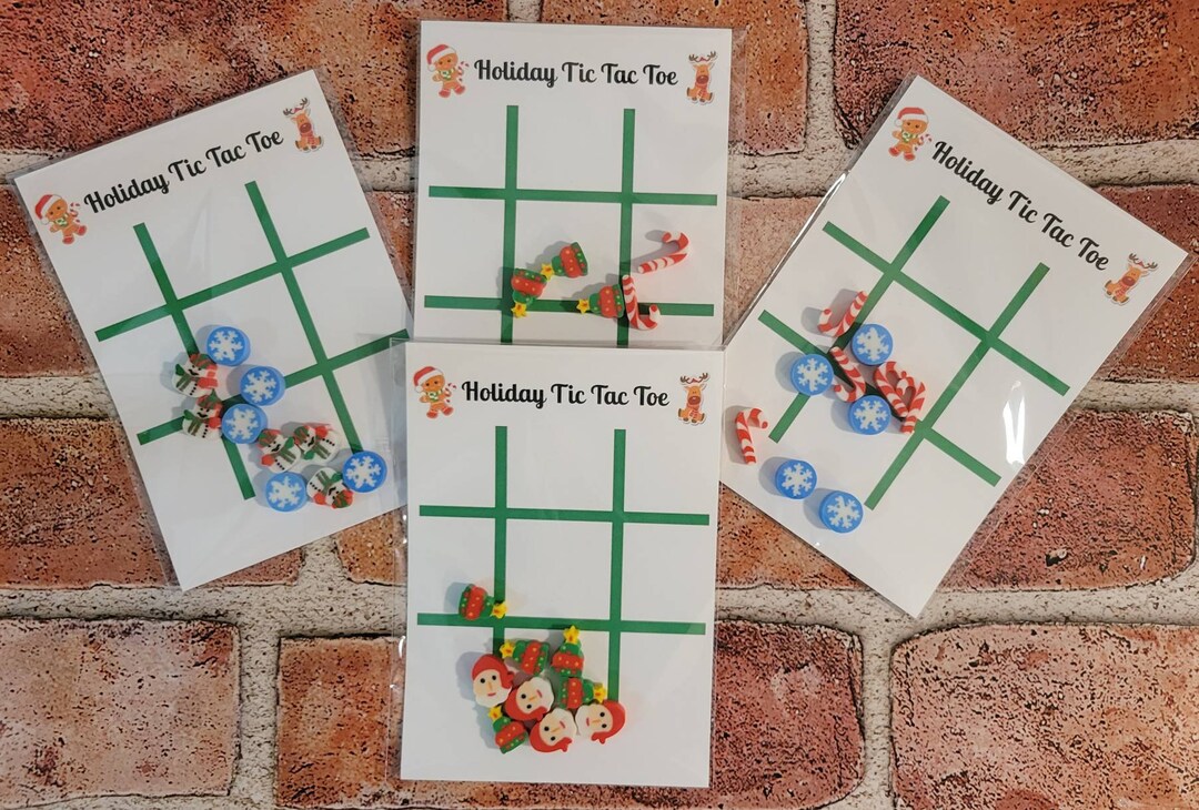 Christmas Tic Tac Toe Favors Kids Stocking Stuffer Non-candy - Etsy