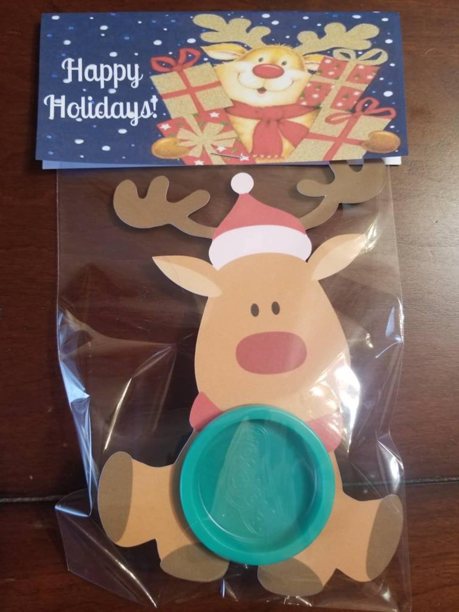 Play-doh Christmas Card Holders Kids Stocking Stuffer - Etsy
