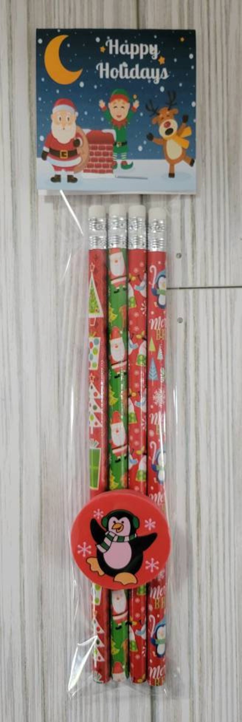 Kids Holiday or Christmas Pencil Party Favors Personalized - Etsy