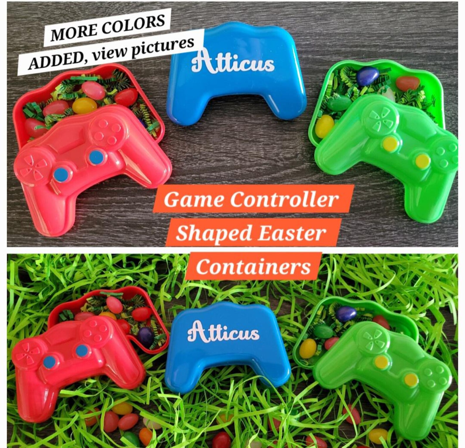 Personalized Game Controller Easter Egg Containers, Easter Basket ...
