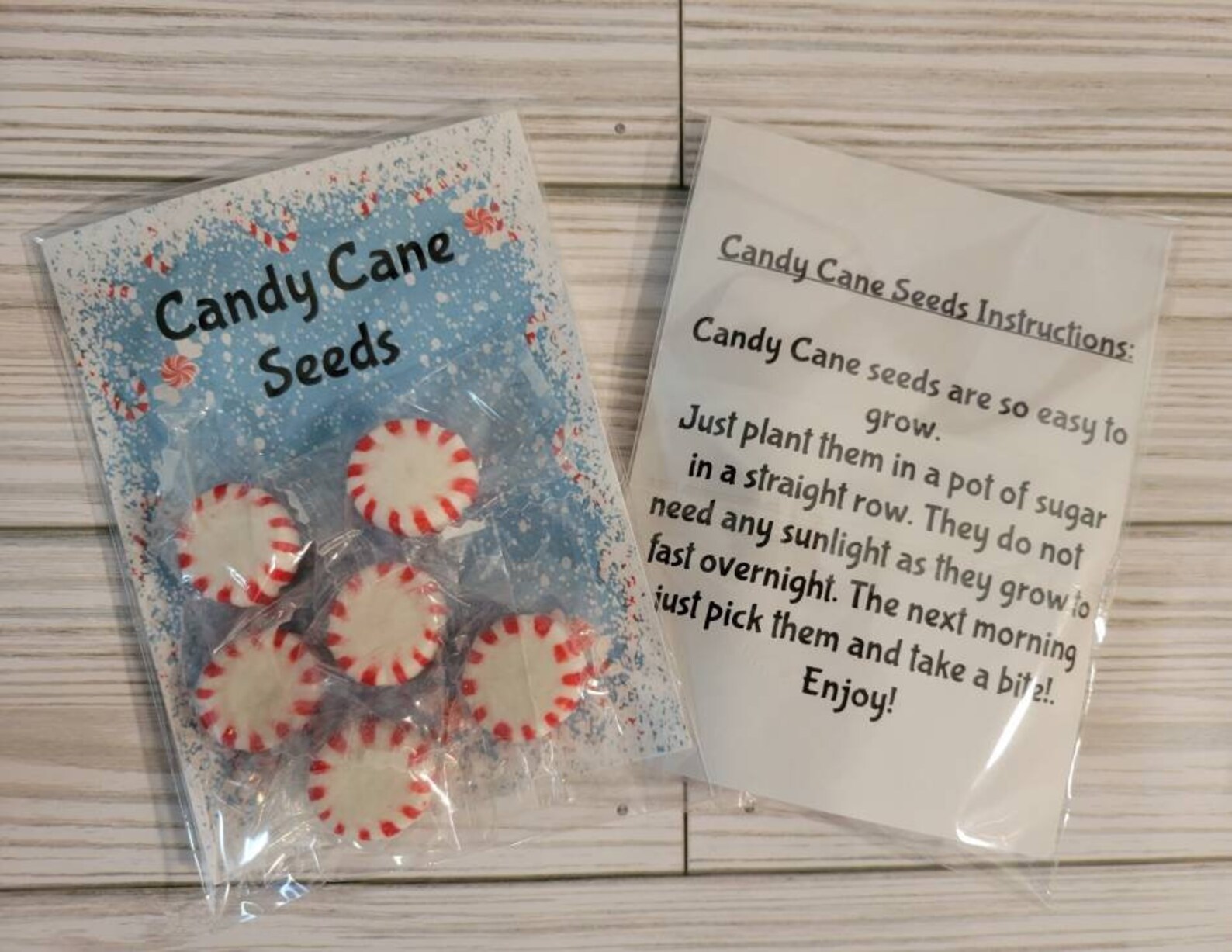 Candy Cane Seeds Candy Cane Stocking Stuffer Christmas - Etsy