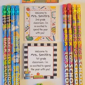 Personalized Back to School Pencil Pack, Classroom Favors or Gifts ...