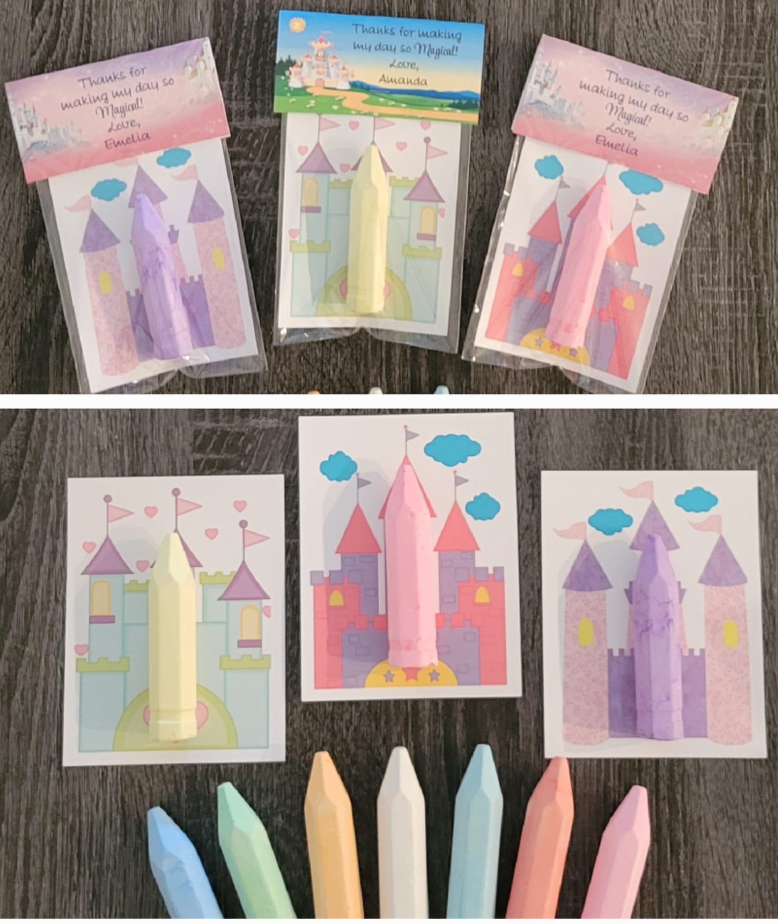 Princess Sidewalk Chalk Favors, Princess Party Favors, Princess Castle ...