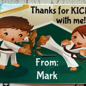 Kickboxing, Karate, Martial Arts Favors, 1 Bag (1 Child) Includes 8-4x6 ...