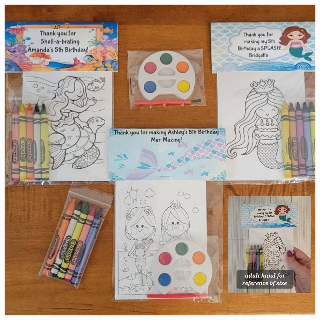 Mermaid Party Favor Bags. 1 Bag (1 Child) Includes 8-4x6 Cards ...