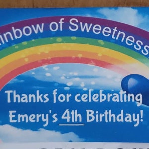 Rainbow Theme Party Favor Bags. 1 Bag 1 Child Includes 8-4x6 Cards ...