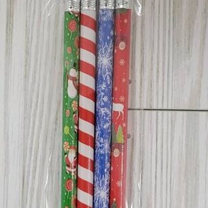 Kids Holiday or Christmas Pencil Party Favors, Personalized Holiday ...