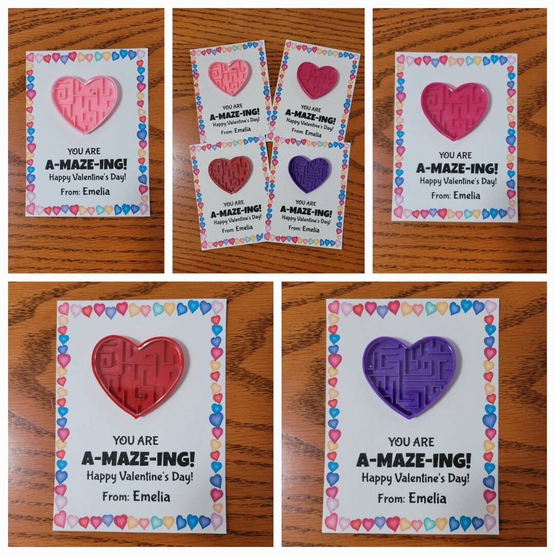 You Are A-maze-ing Valentine, Kids Maze Valentine Card, Valentine for ...