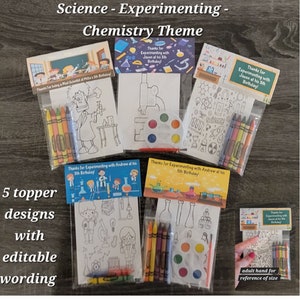 Science Theme Party Favors. 1 Bag (1 Child) Includes 8-4x6 Cards ...