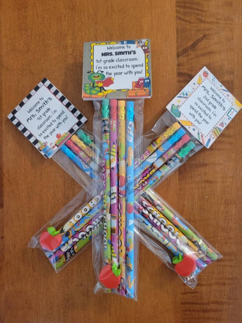 Personalized Back to School Pencil Pack, Classroom Favors or Gifts ...