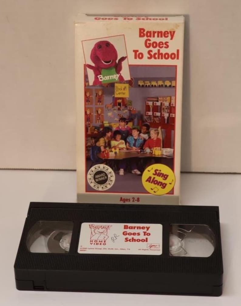 Barney VHS Goes to School Sing-along Educational Video Ages 2-8 - Etsy