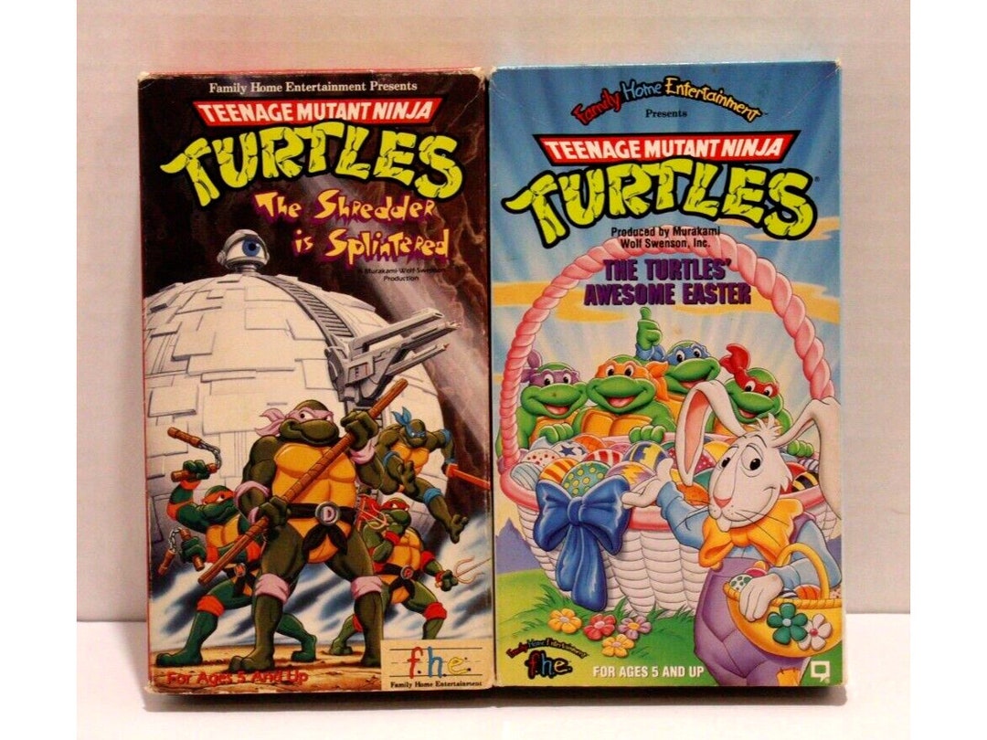 Teenage Mutant Ninja Turtles VHS Lot of 2 Shredder Splintered & Awesome ...