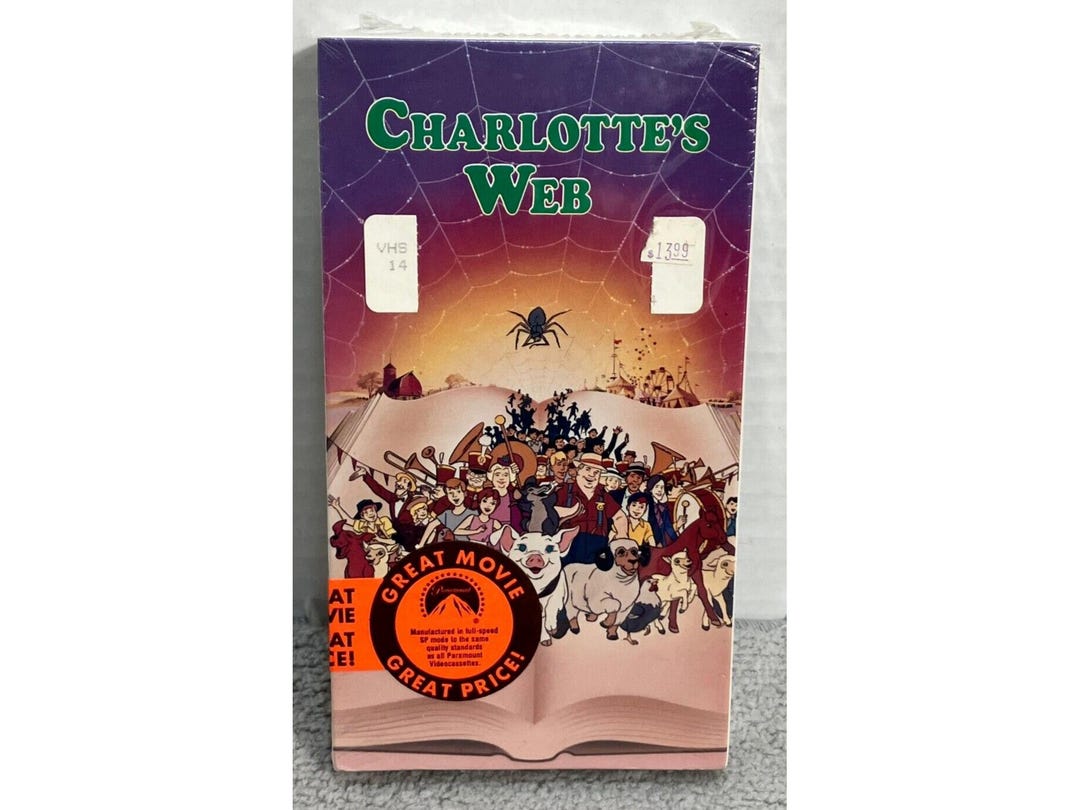 Charlotte's Web VHS Tape Animated 1991 NEW & Sealed Paramount Pictures ...
