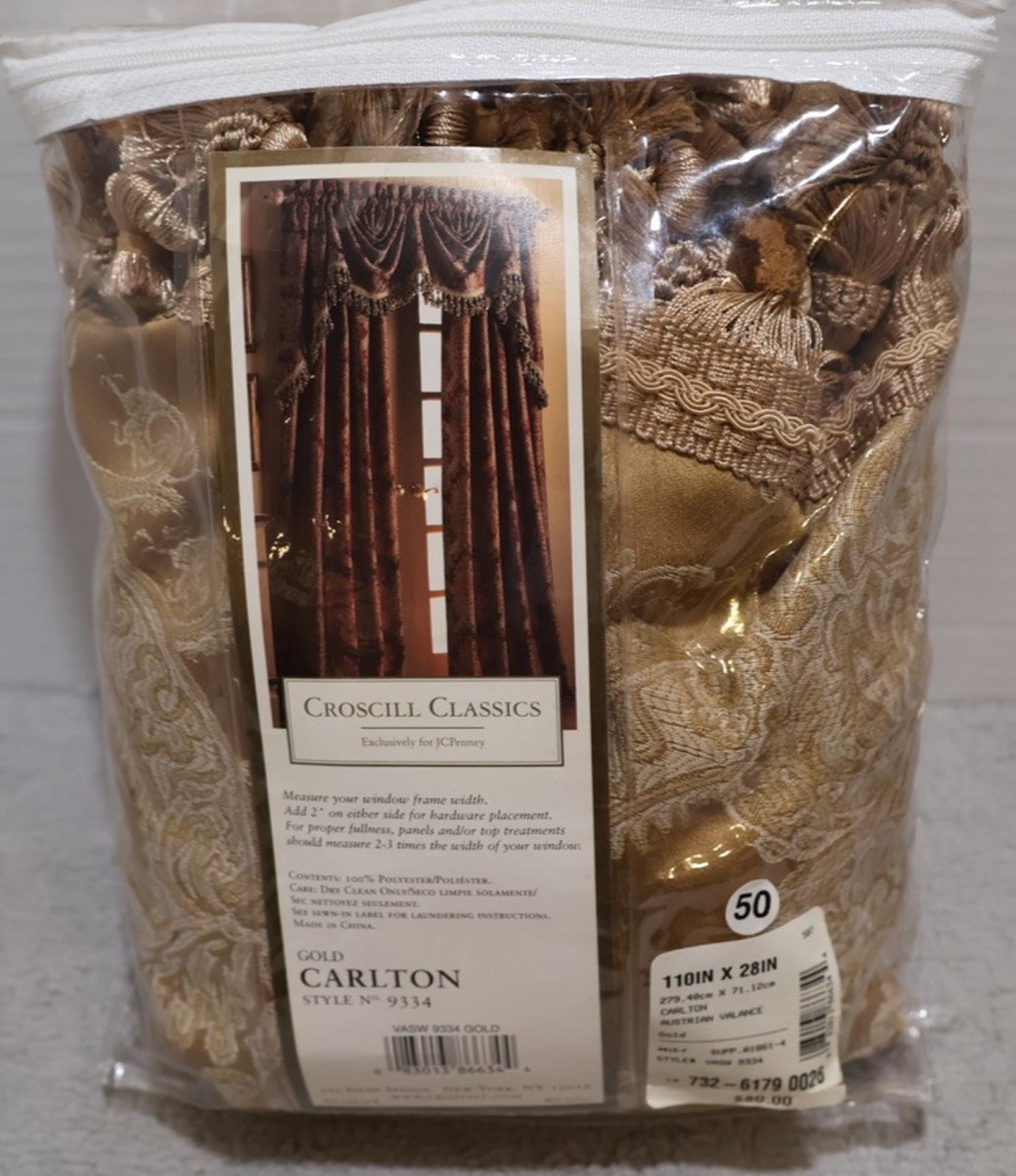 Croscill Classics Austrian Swag Carlton Gold Window Treatment Paisley ...