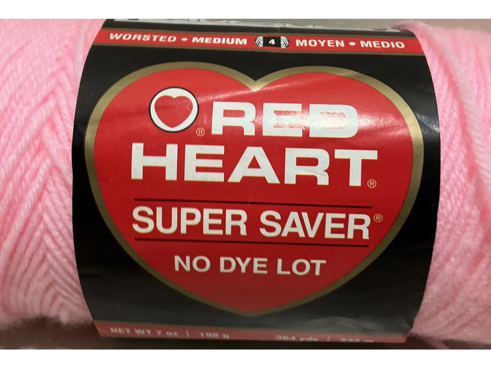 Red Heart Super Saver Yarn Petal Pink 7 Oz 364 Yds Worsted Medium 4 - Etsy