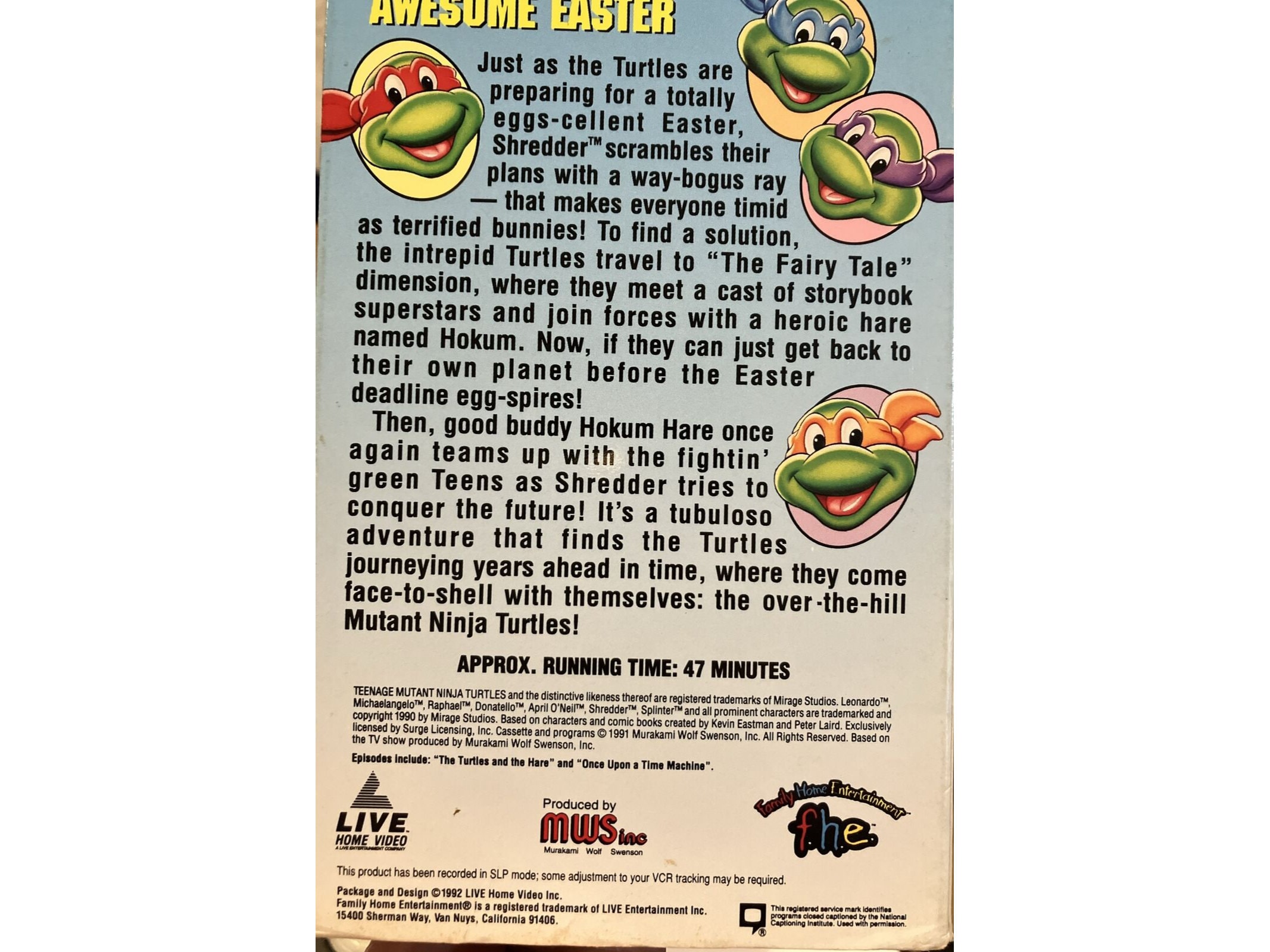 Teenage Mutant Ninja Turtles VHS Lot of 2 Shredder Splintered & Awesome ...