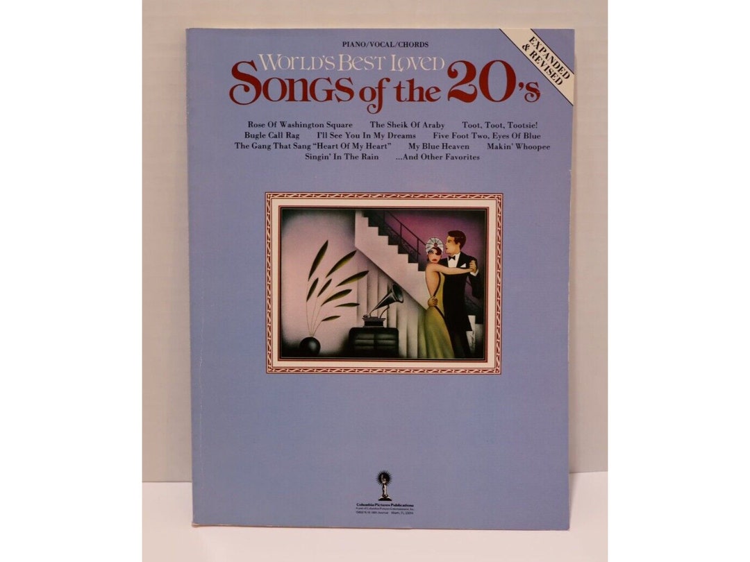 1920s Sheet Music Book: Piano Vocal Chords, Columbia 1986 - Etsy