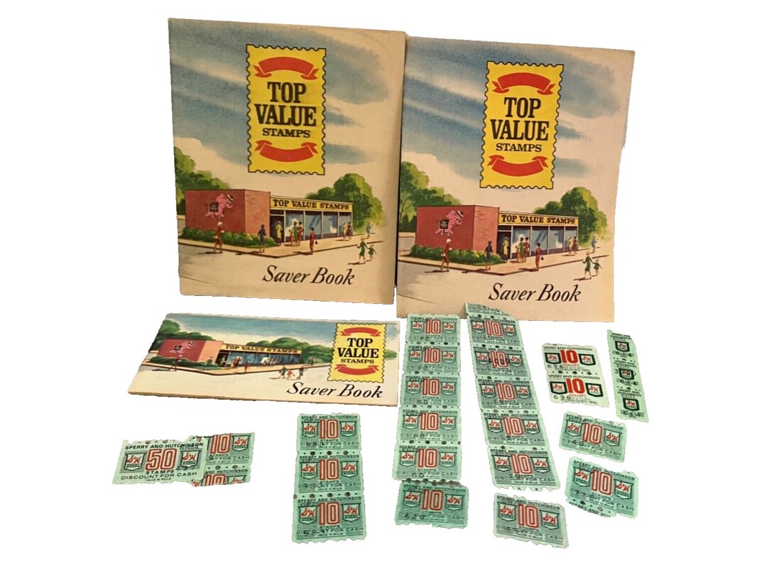Top Value Stamp S H Green Stamps Saver Books Mid Century Mixed Lot ...