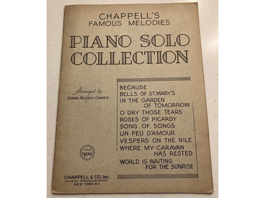 Chappell’s Famous Melodies Piano Solo Collection 1940s Classical ...