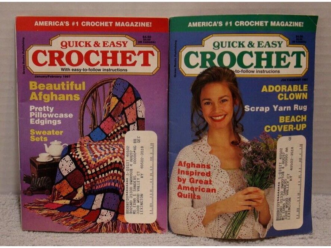 Quick and Easy Crochet Crafting Magazines 1997 Winter Summer Lot of 2 ...
