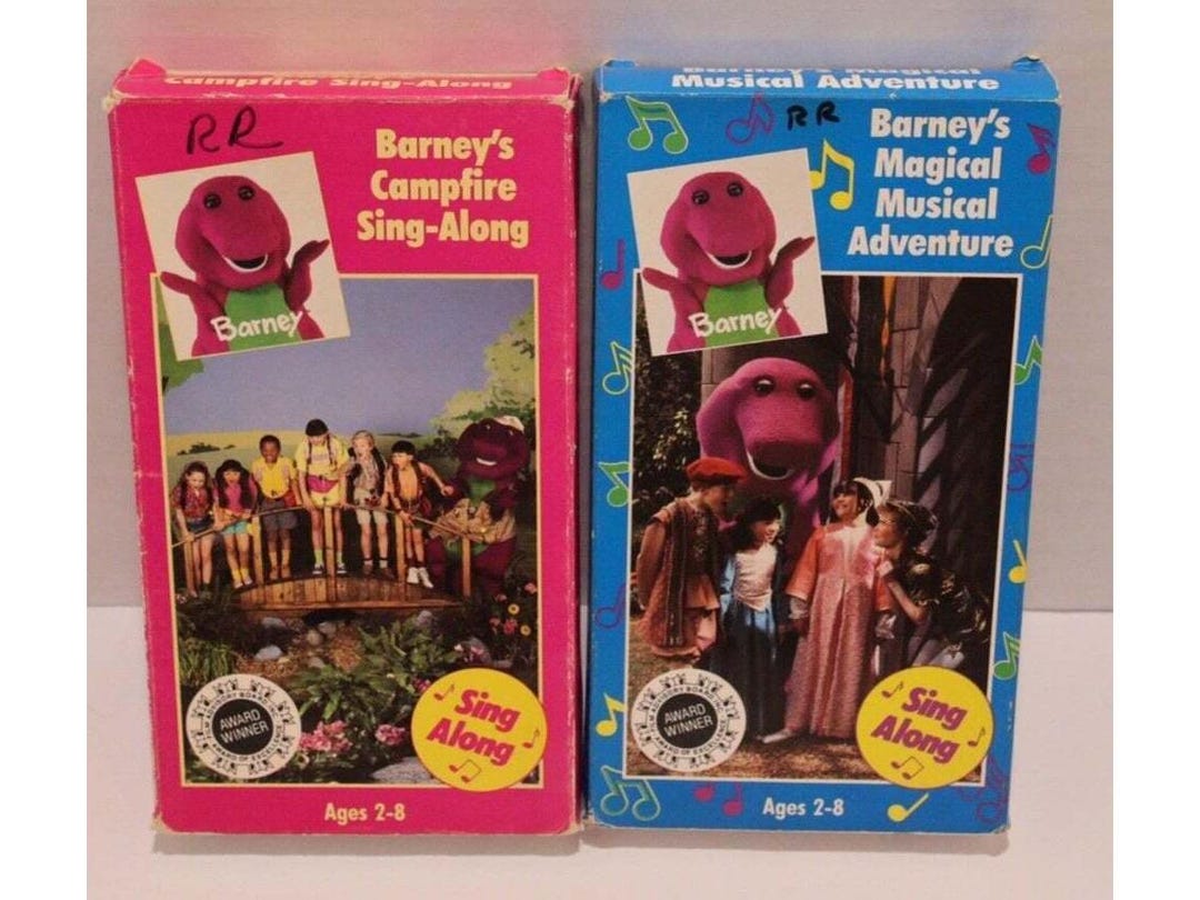 Barney Sing Along VHS Lot of 2 Campfire Sing-along & Magical Musical ...