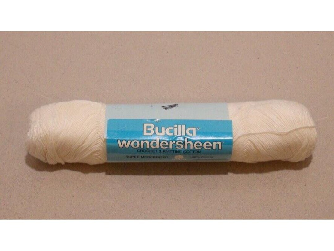 Bucilla Wondersheen Yarn White Super Mercalized 100% Cotton 1 Skein - Etsy