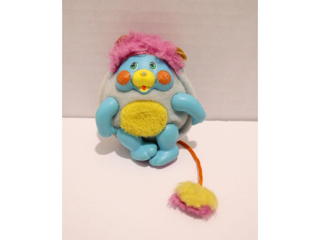 Mini Popples Plush Blue PC Pretty Cool Pocket Mattel 3.5 Inch 1986 ...