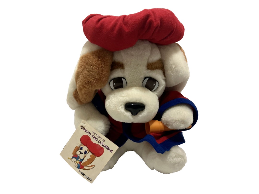Basset Hound Plush Dog Christo Fido Columbus History Stuffed W/ Tag 12 ...