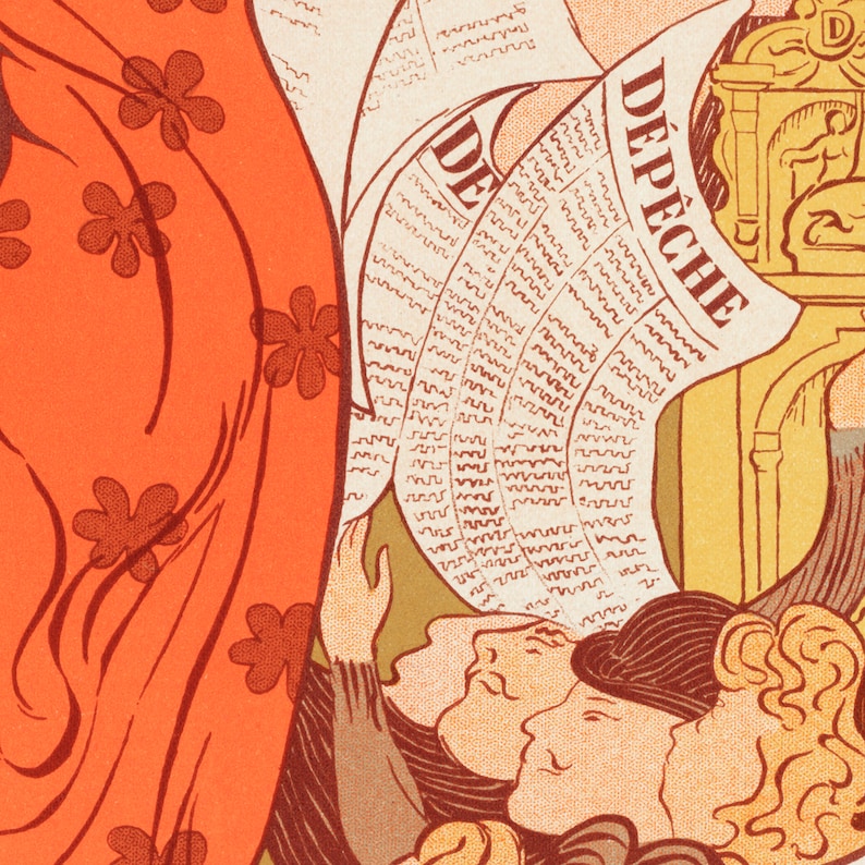 Digitally Enhanced Download Poster of French Affiche La Dépêche De ...