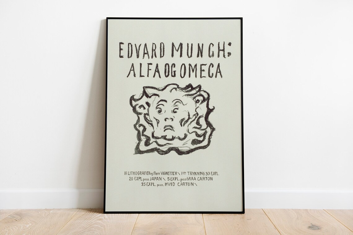 Digital Download Poster of Alfa Og Omega by Edvard Munch | Digitally ...