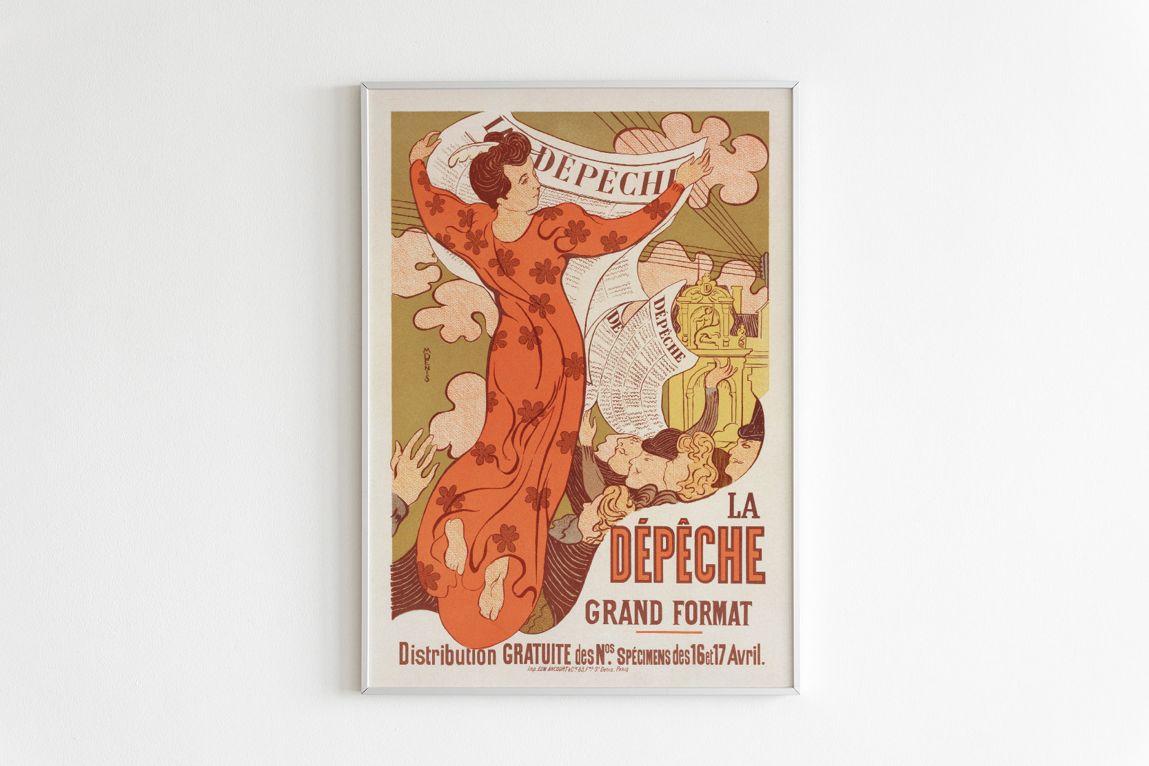 Digitally Enhanced Download Poster of French Affiche La Dépêche De ...