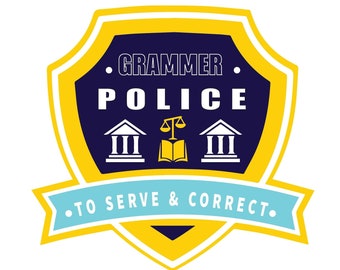 Grammar Police Badge Svg - Etsy
