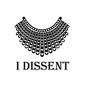 RBG Collar SVG, Collar Svg, 6 Designs, Dissent Collar Svg, Ruth Bader ...