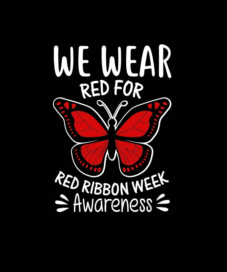 Red Ribbon Week Svg Anti-drug Png and Svg Red Ribbon Week - Etsy