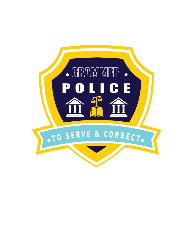 Grammar Police Svg to Serve & Correct Police Badge Svg - Etsy
