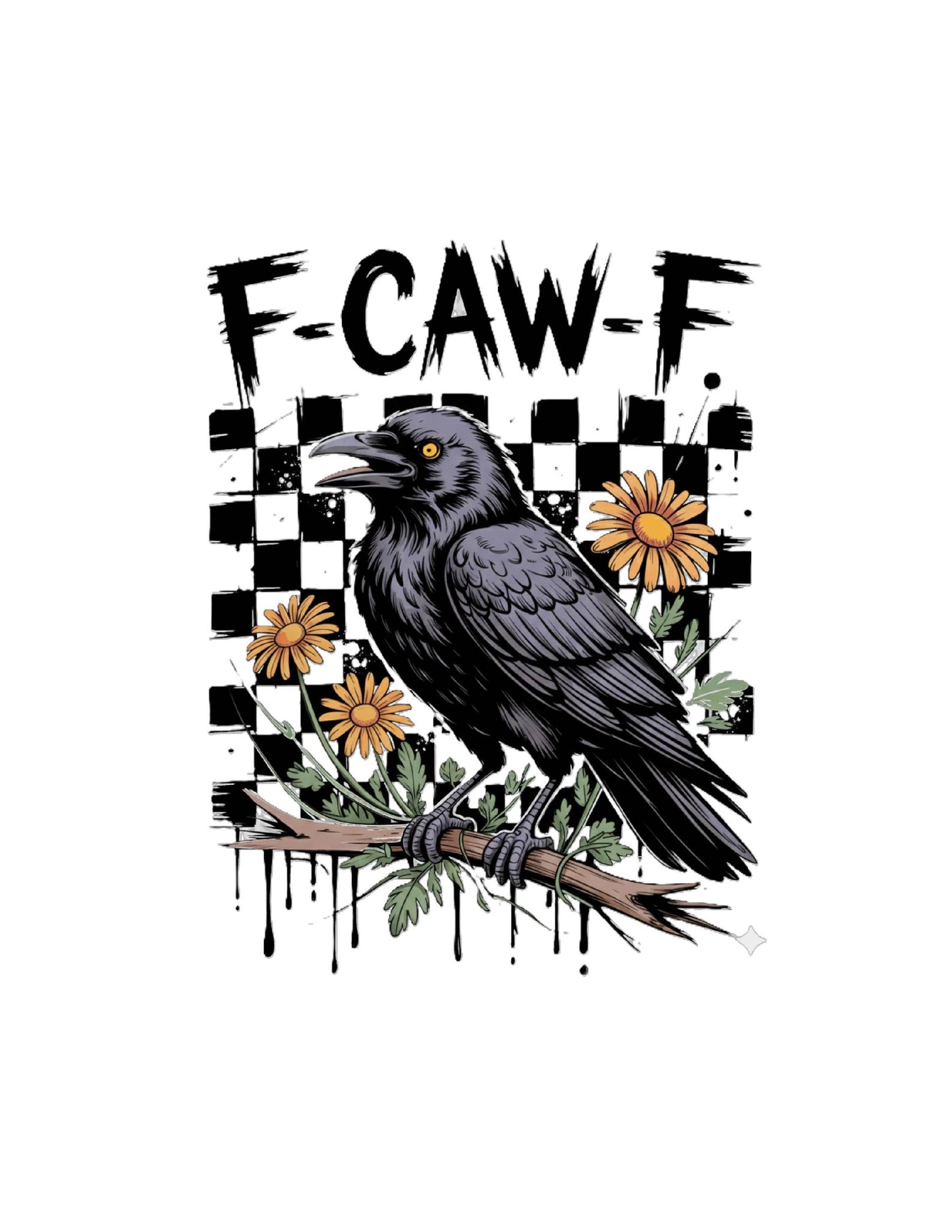 F-caw-f PNG, Gothic Crow Humor Design, Funny Raven Bird Clipart ...