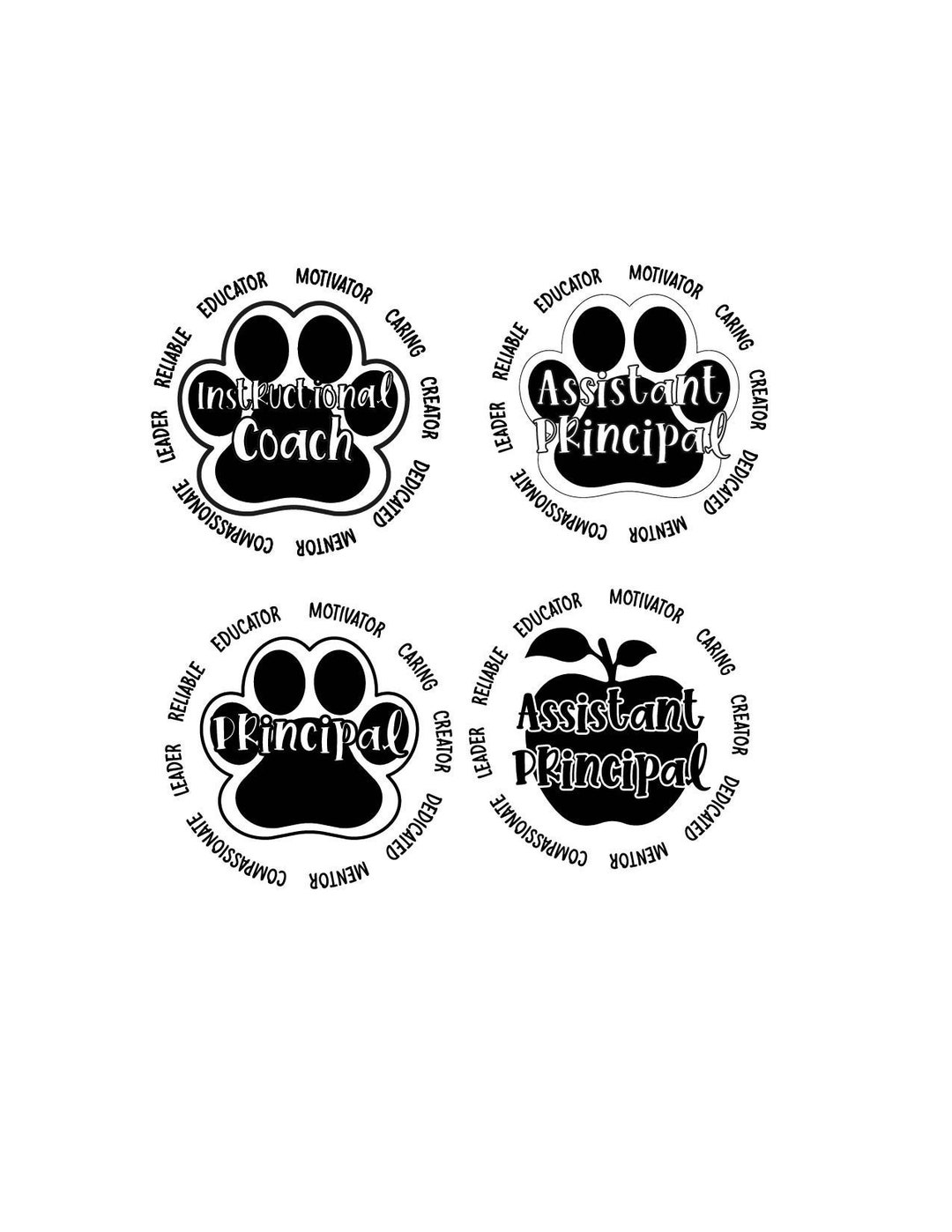 Principal SVG, Bundle Svg, 4 Designs, Principal Quotes Svg, Png ...