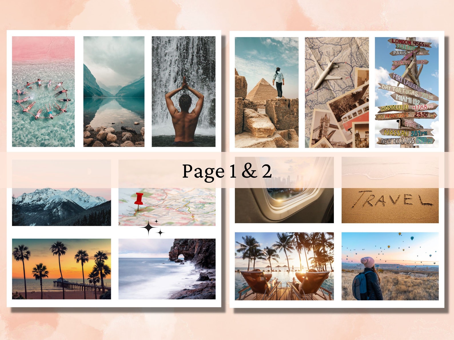 Printable Vision Board Kit , Travel Printables , Traveling Kit Photo ...