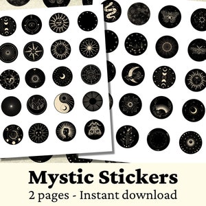 Mystic Stickers Printable | Zodiac Sticker Set | Spiritual Witchy ...