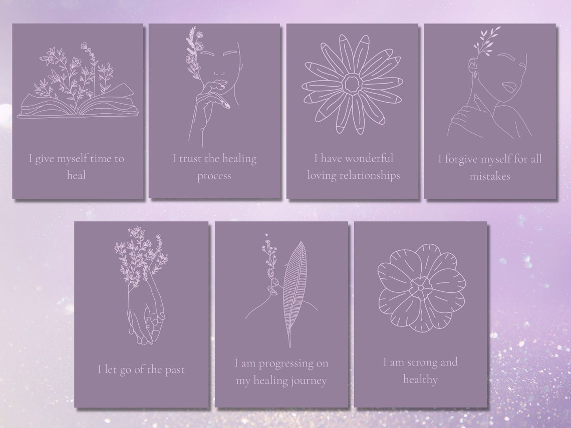 Printable Affirmation Cards for Healing | 30 Emotional Healing ...