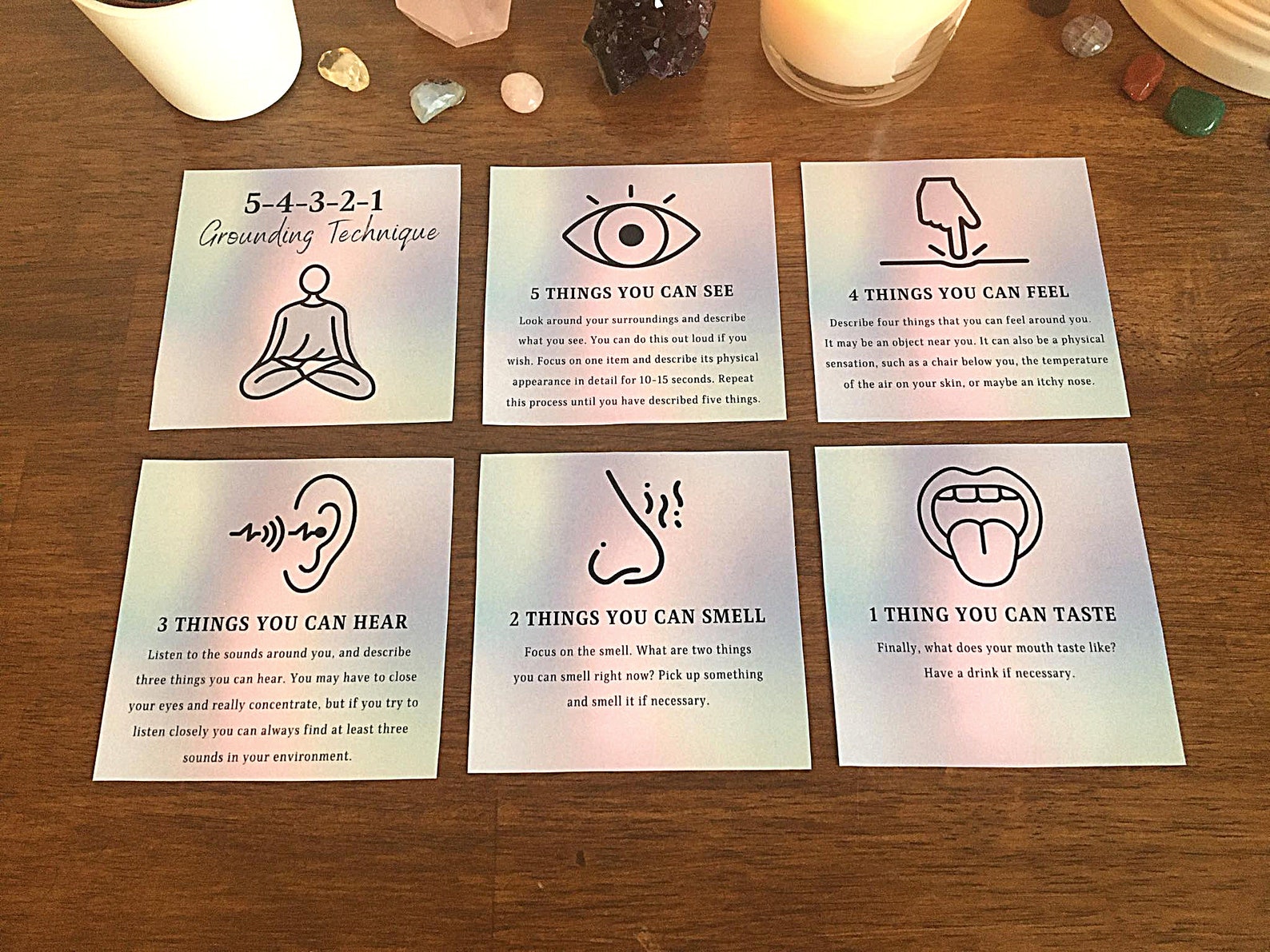 Grounding Technique Cards for Anxiety & Panic Attacks - Etsy