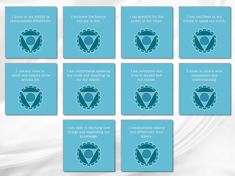 Chakra Affirmations , Chakra Cards Printable , Positive Affirmation ...